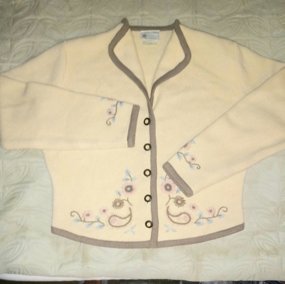 Vintage Laura Ashley Wool Sweater Large - Gem